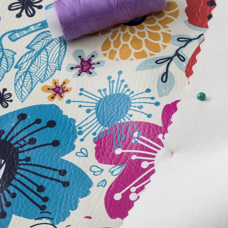 Leatherette Fabric. Faux Leather Material Printing