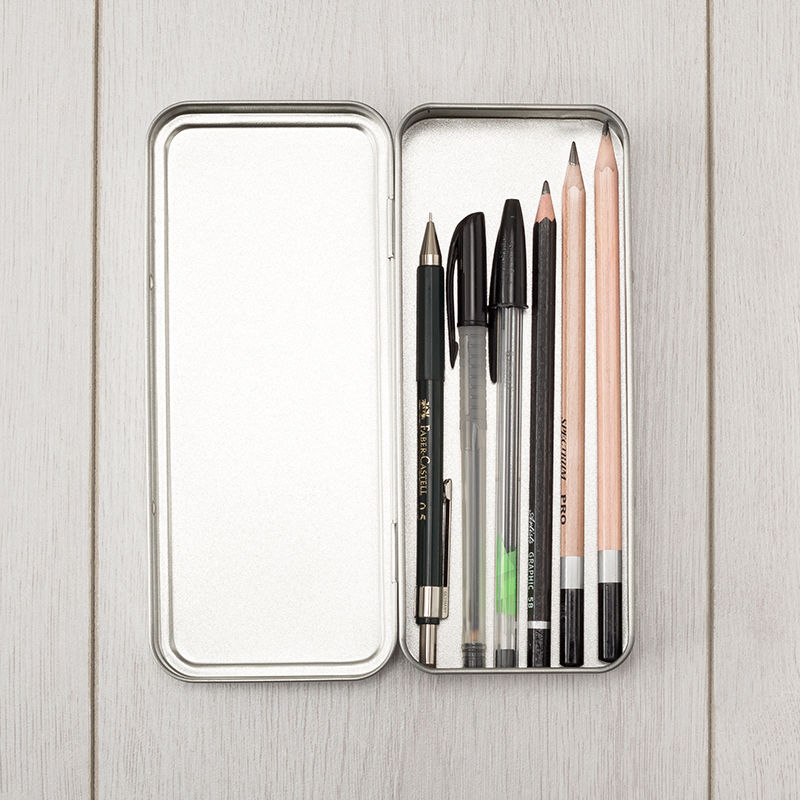 Tin box pencil case store