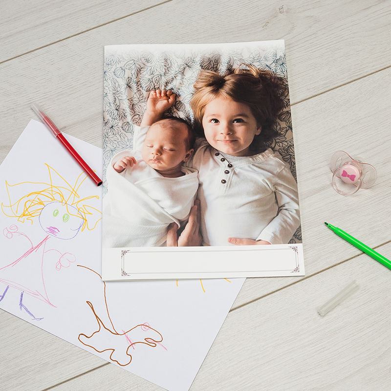 Carte personnalisable format A4, impression de qualité