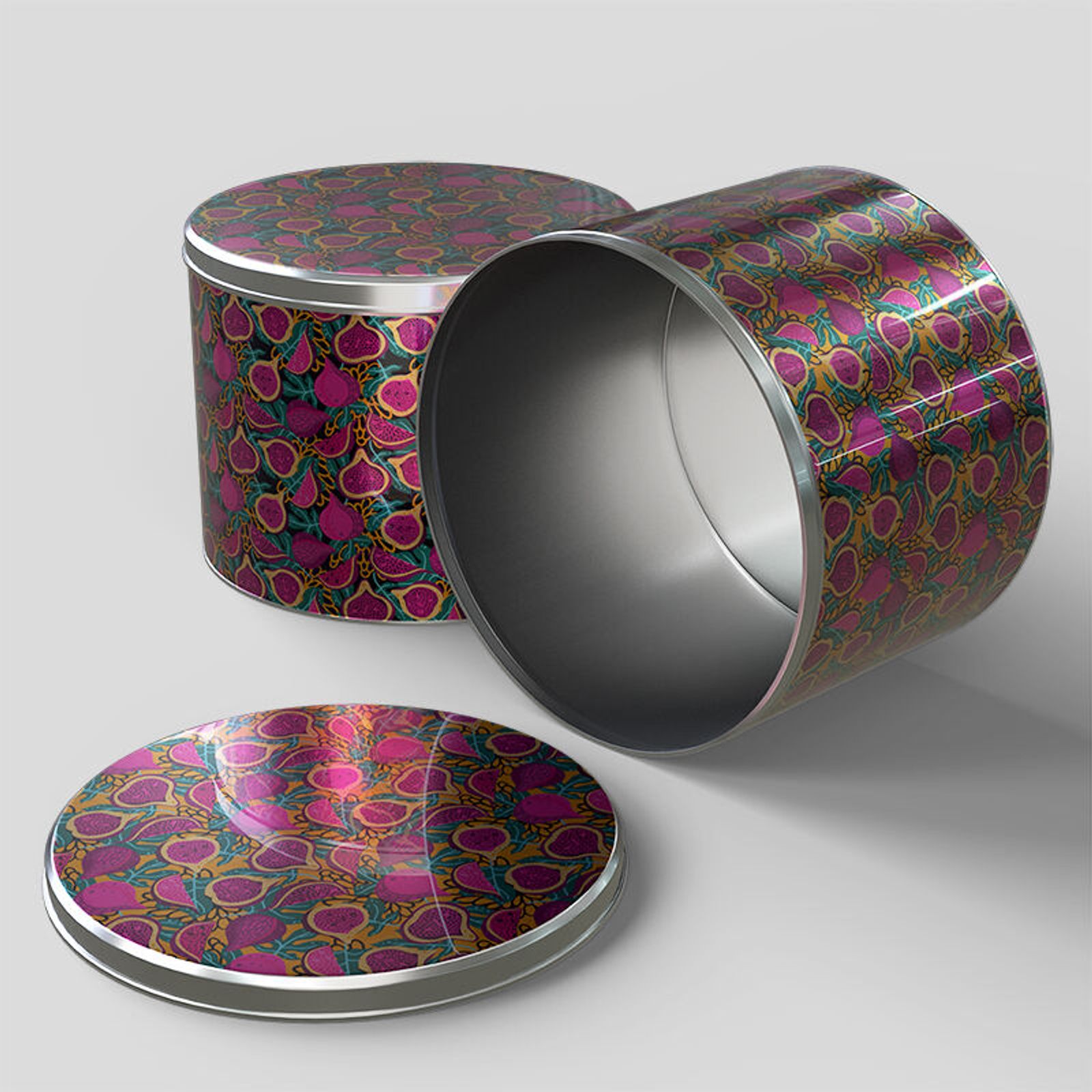 Round Metal Tins: Custom Cake Storage Tins