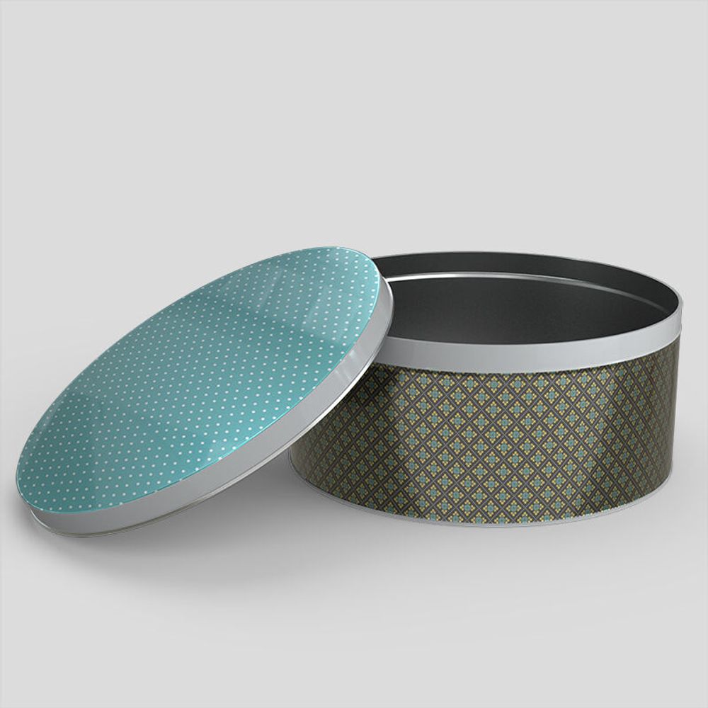 Round Metal Tins: Custom Cake Storage Tins