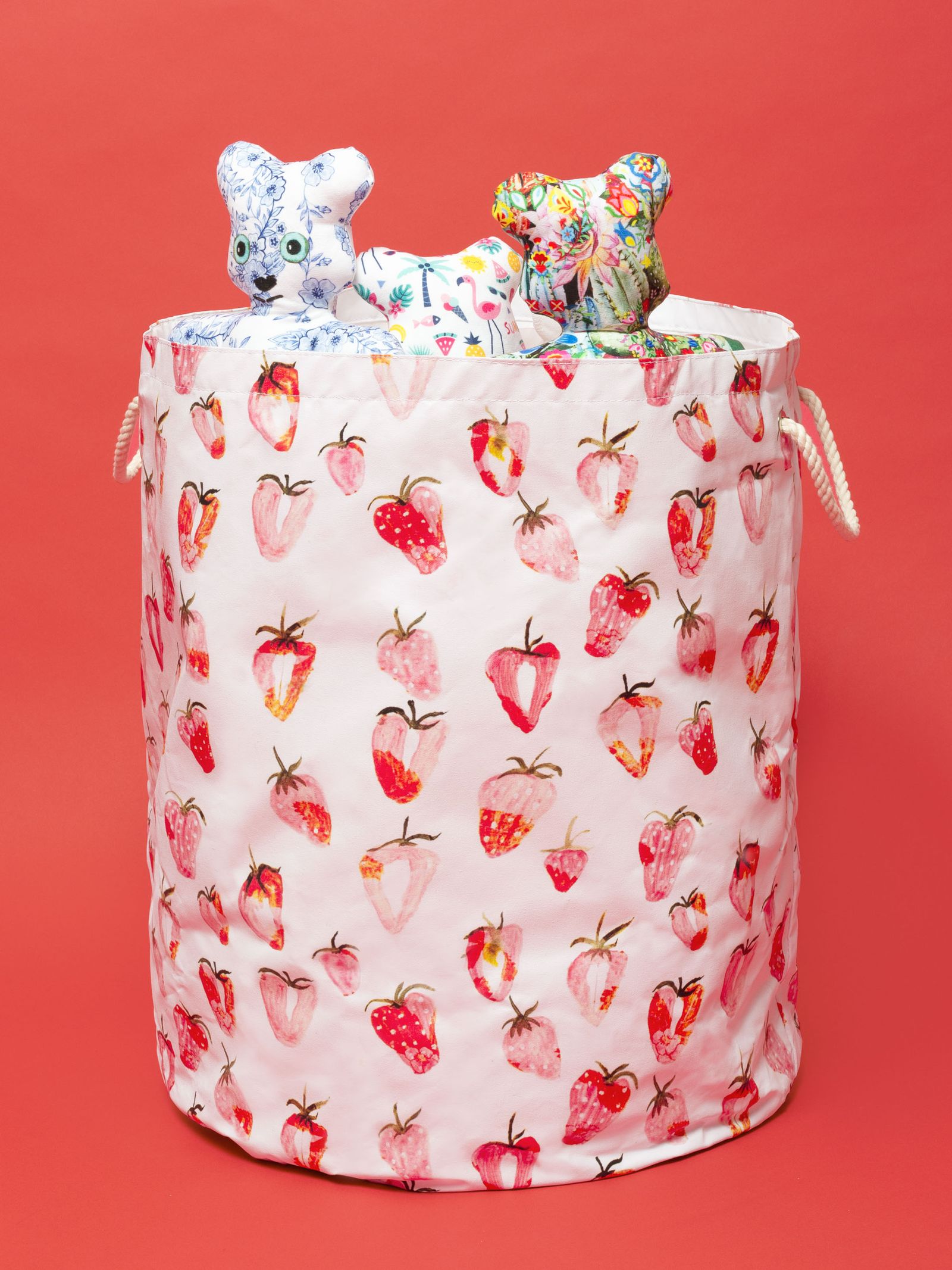 Drawstring toy storage bags, designed by you. Handmade.