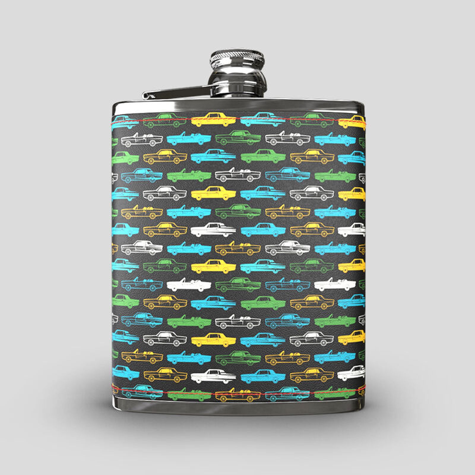 Personalisierter Flachmann selbst gestalten | Leder-Flachmann bedrucken