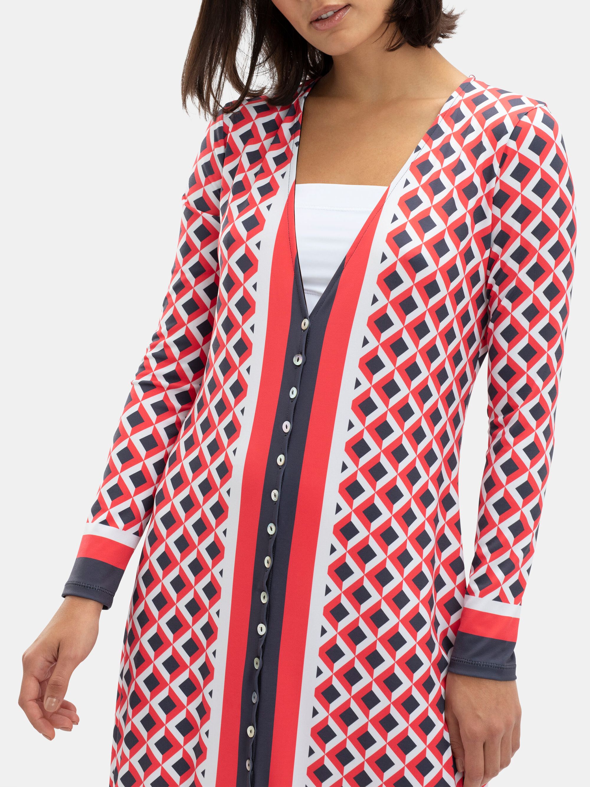 Long Sleeve Button Down Dress. Custom Button Dress Printed