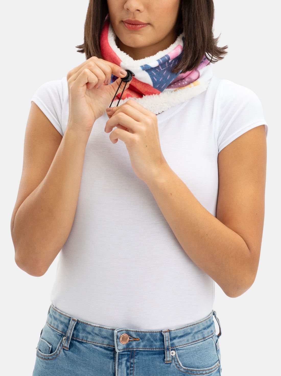 Sherpa Fleece Infinity Scarf | Fleece Lined Neck Warmer