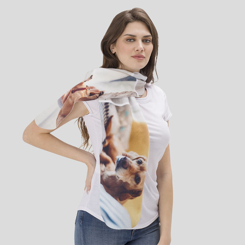 Custom Fleece Scarf Printing Personalise Your Own Fleece Scarf