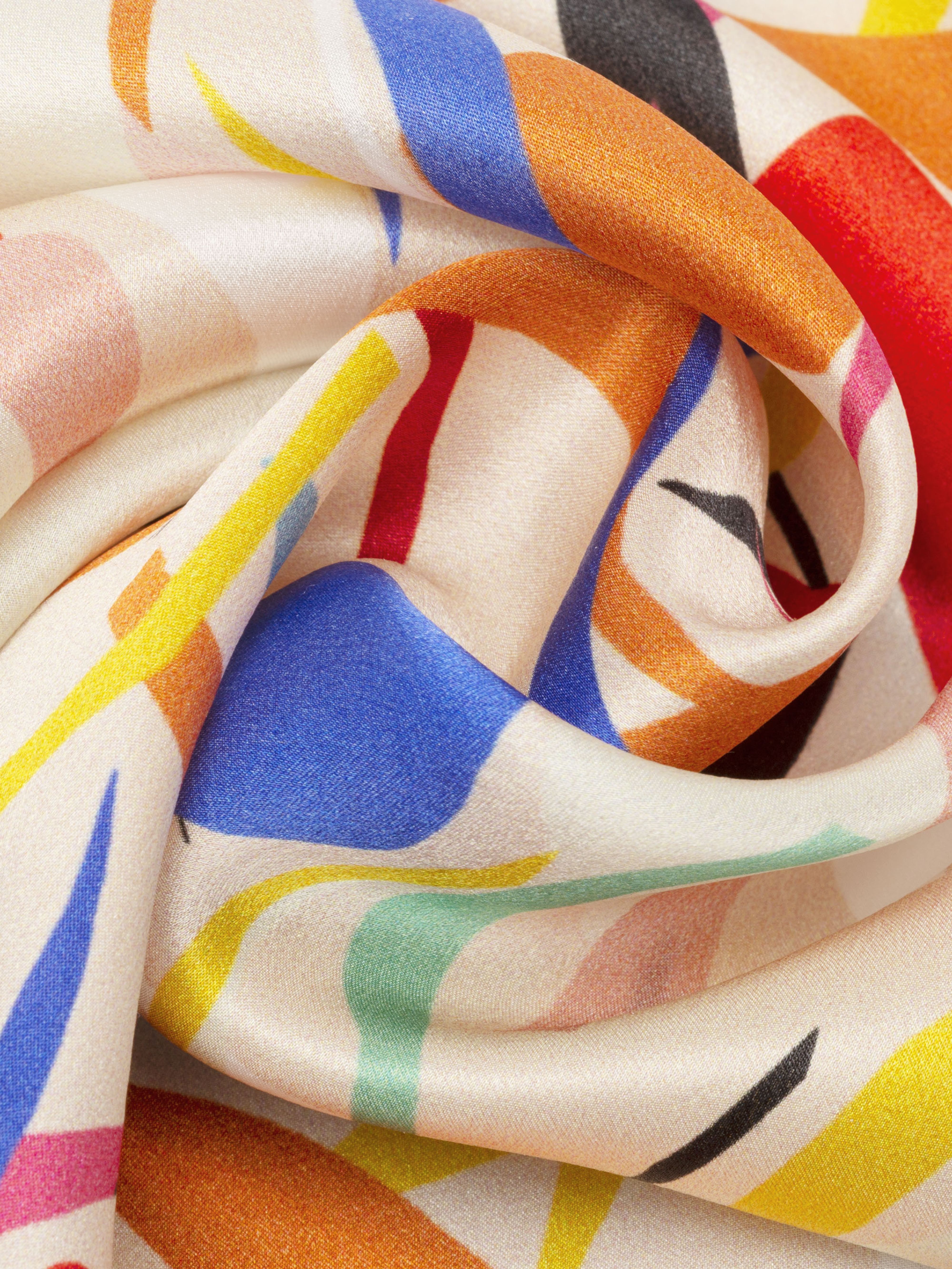 Silk Printing. 100% Natural Silk Fabric.