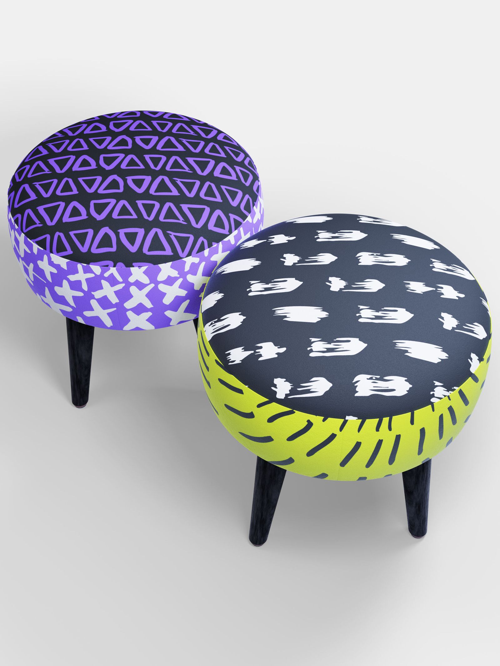 Custom Vanity Stool. Bespoke Ottoman Footstool. Handmade.