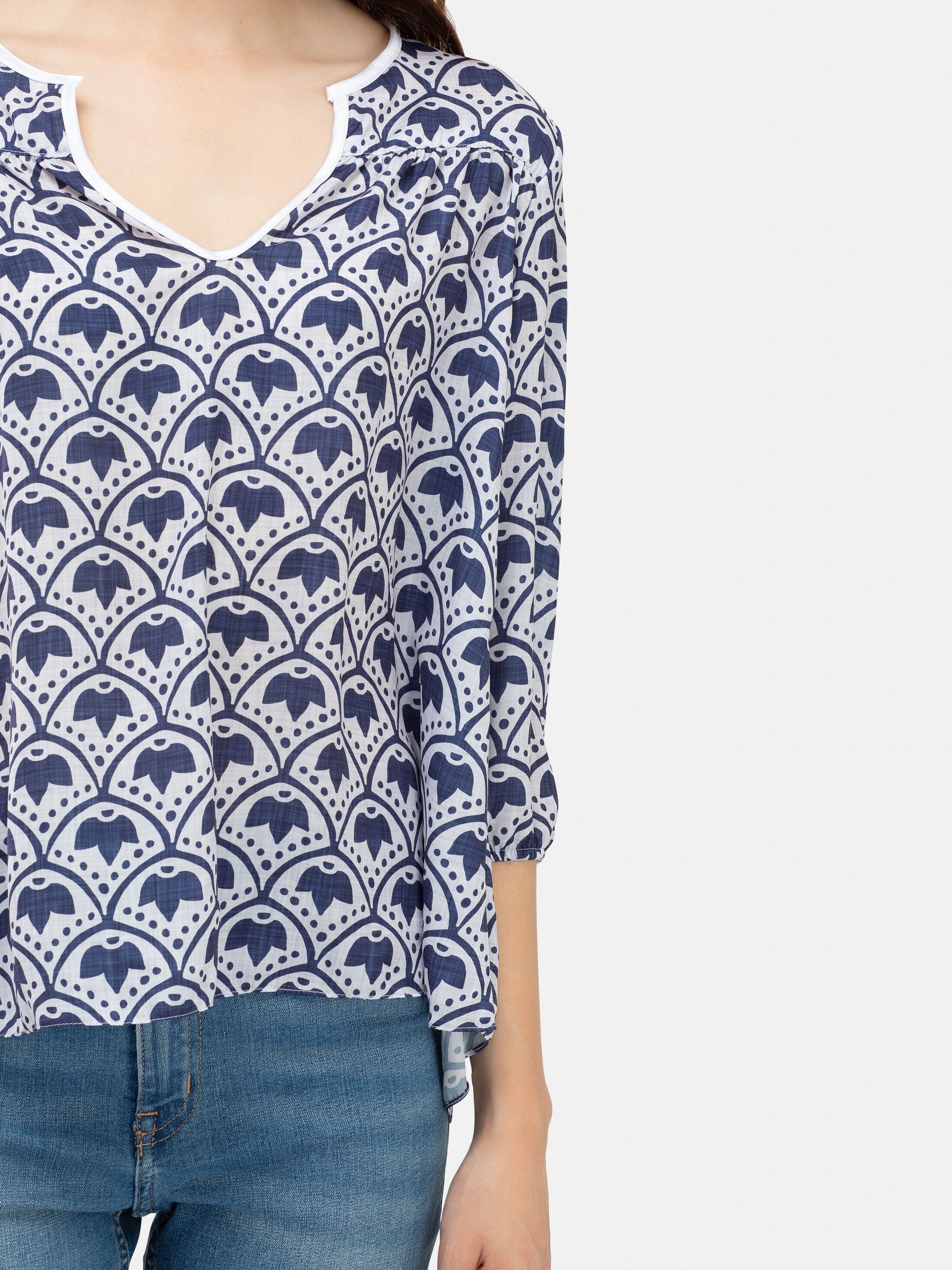 Printed Blouse. Design Your Own Custom Blouses.