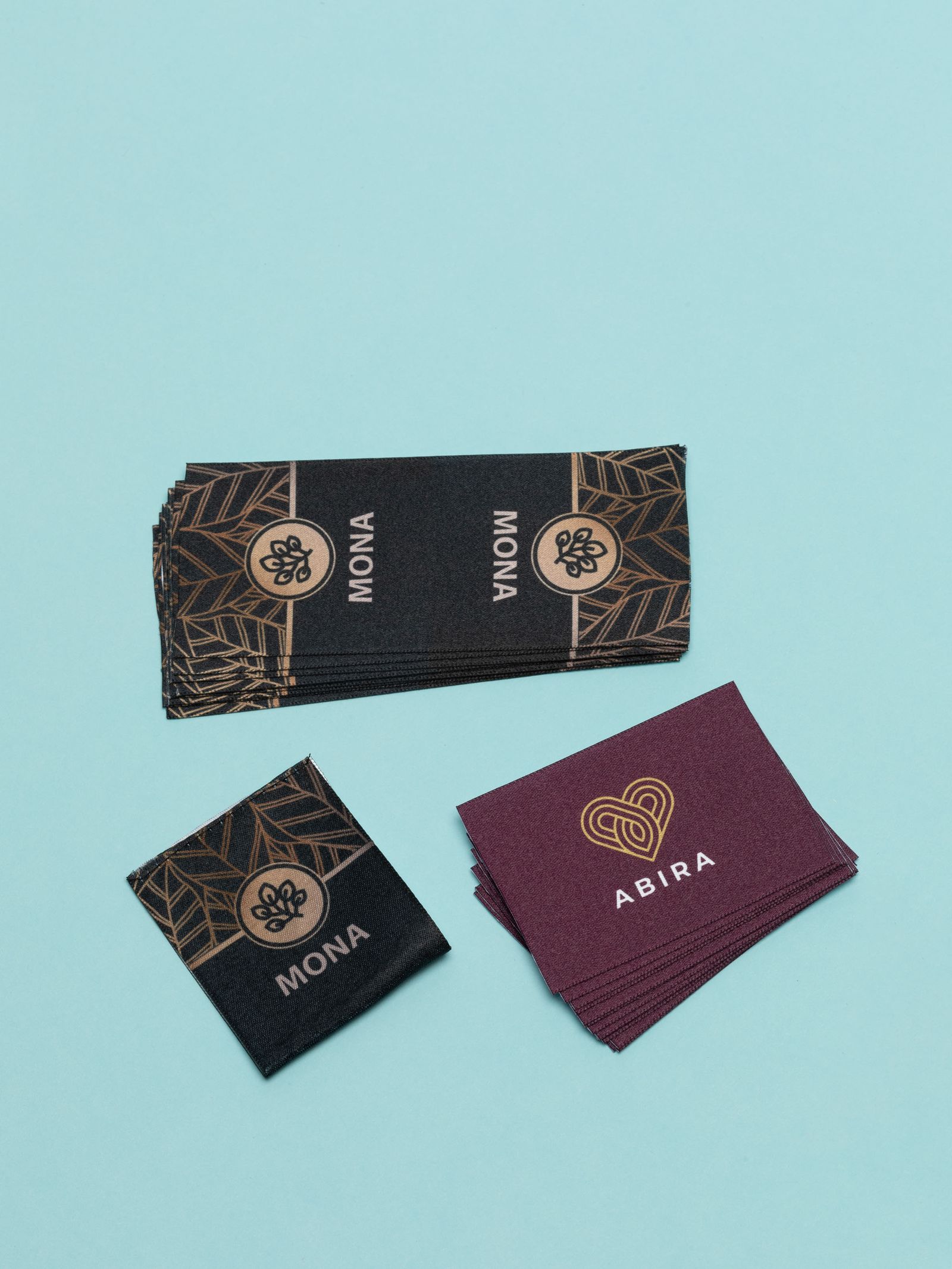 Custom Fabric Logo Labels. Fabric Brand Labels.