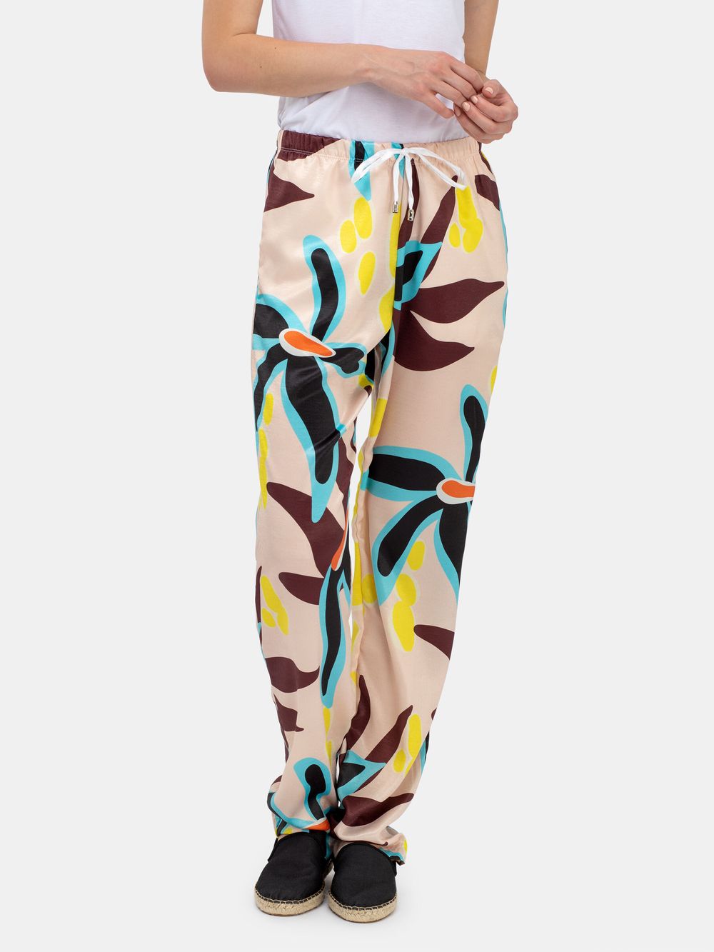 Printed Pants. Ladies Drawstring Trousers. Custom Made.
