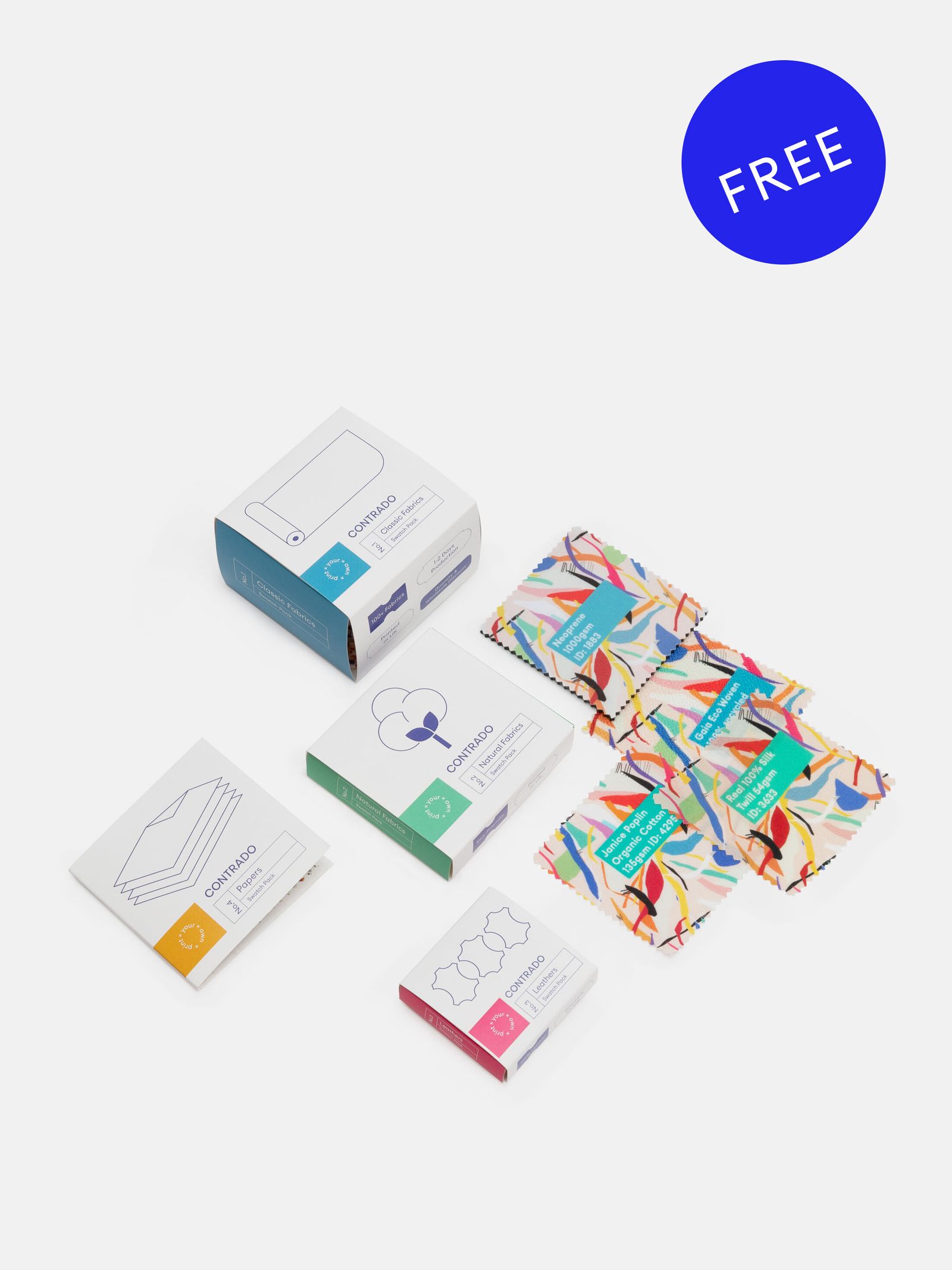 Fabric Swatch Pack For Printing. Pocket Size Fabric Guide