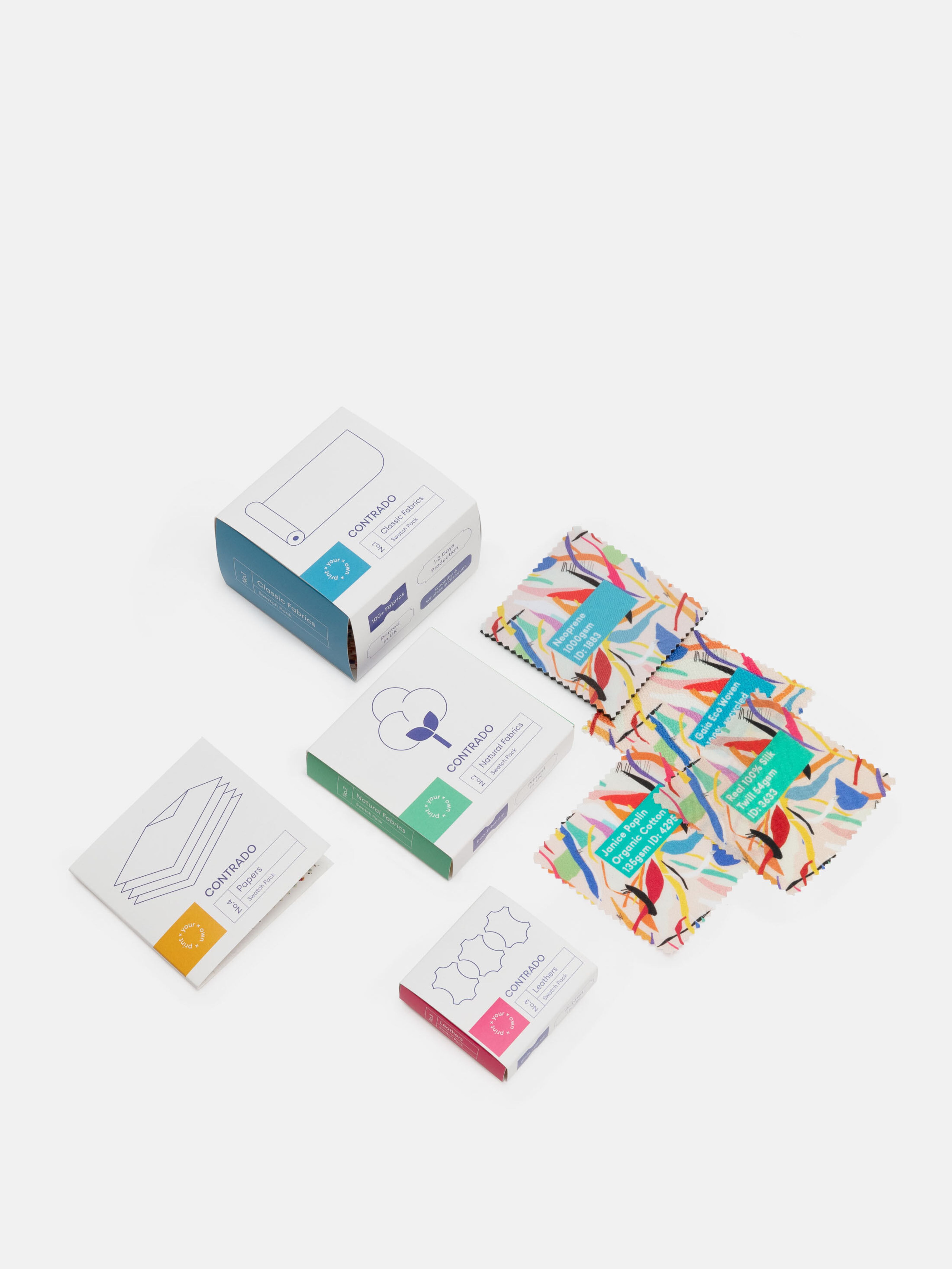 Fabric Swatch Pack For Printing. Pocket Size Fabric Guide
