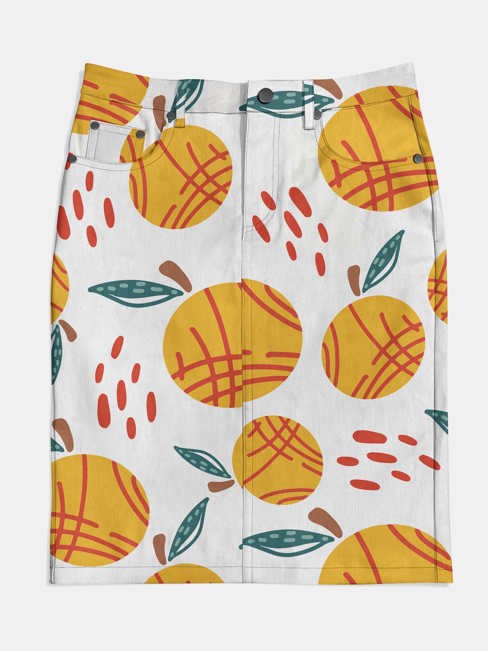 Custom Denim Skirts | Custom Printed Denim Skirts