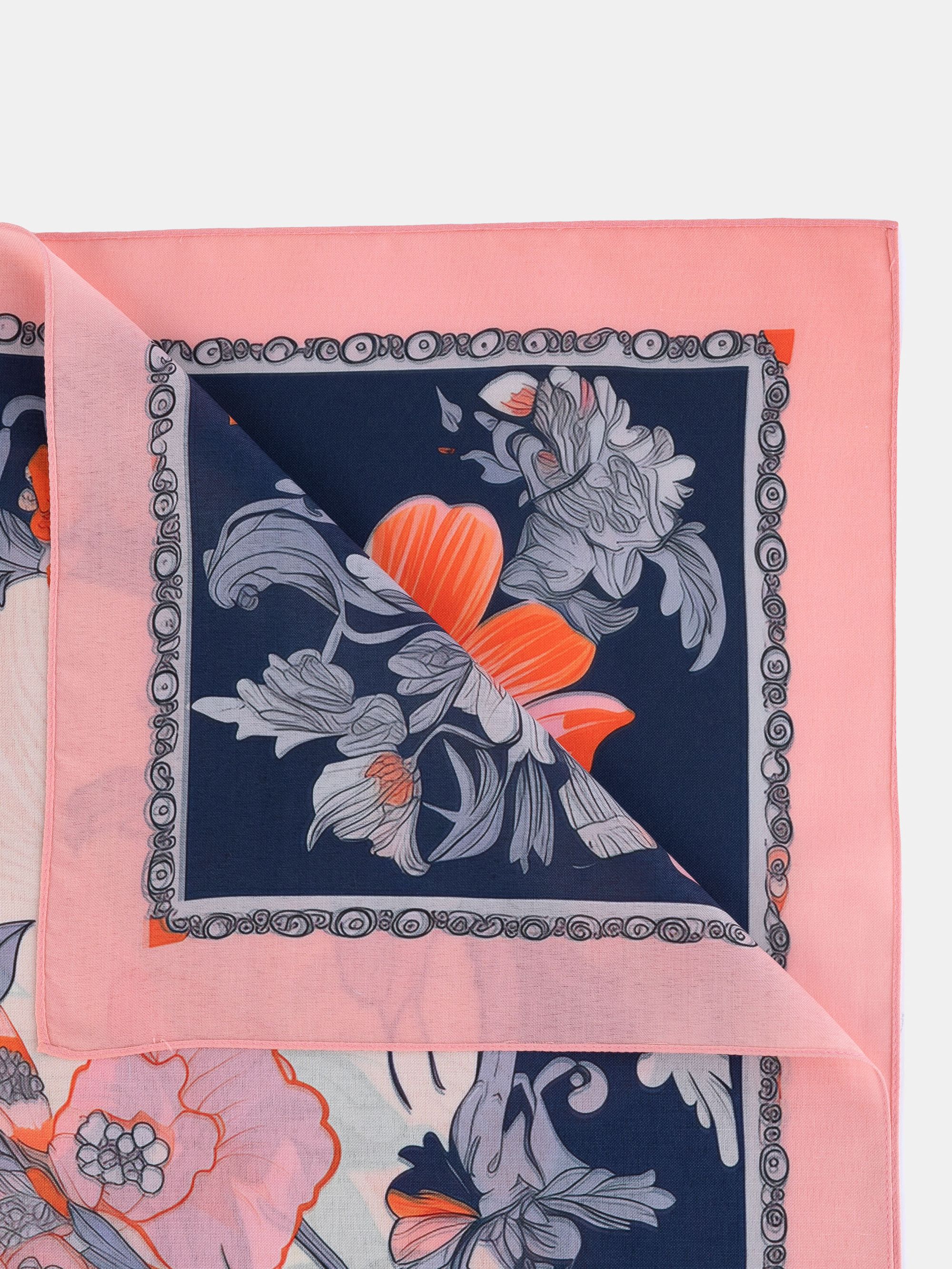 Custom Printed Scarf. Printed Square Scarf. Handmade