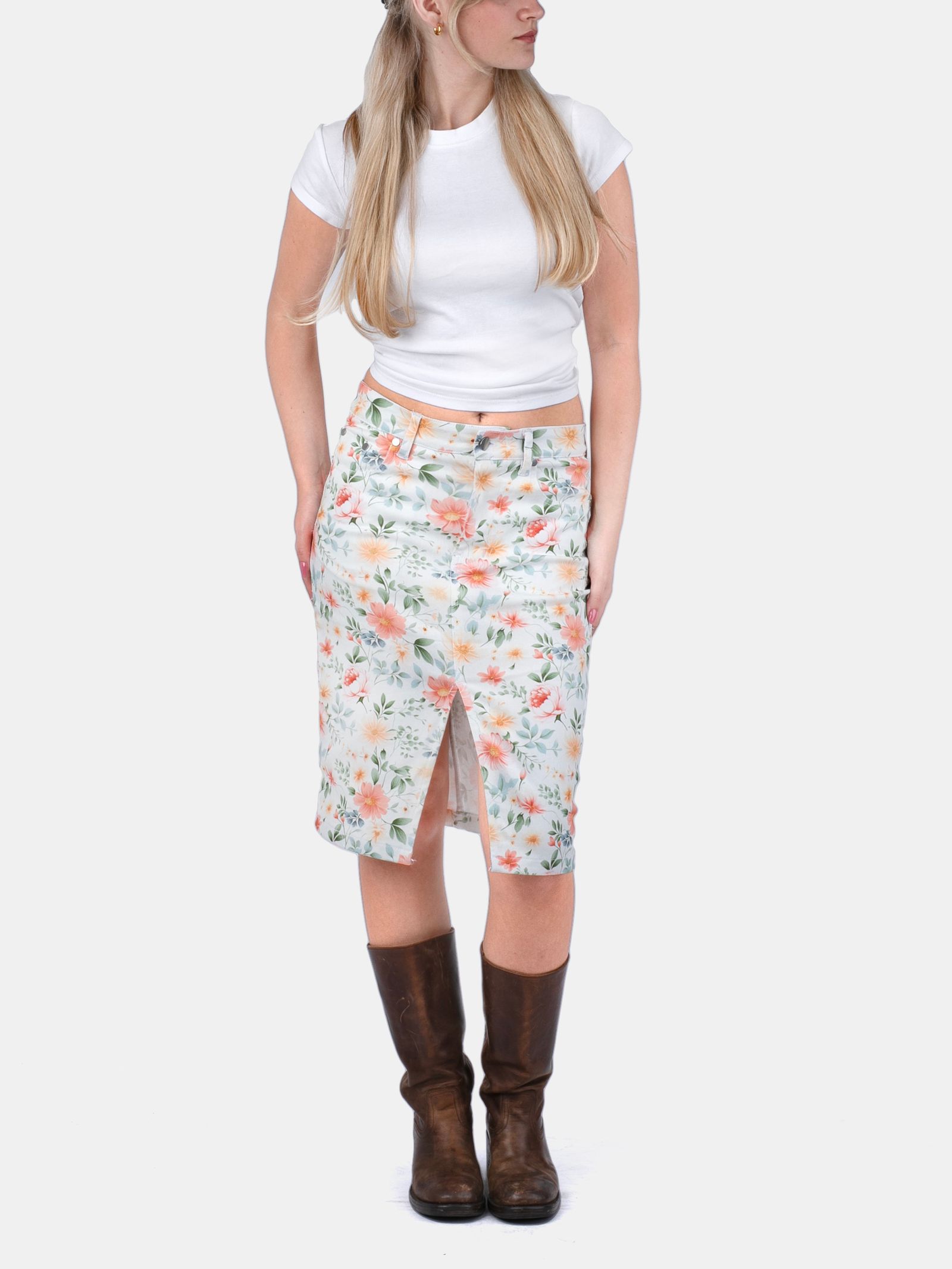 Custom Denim Skirts | Custom Printed Denim Skirts