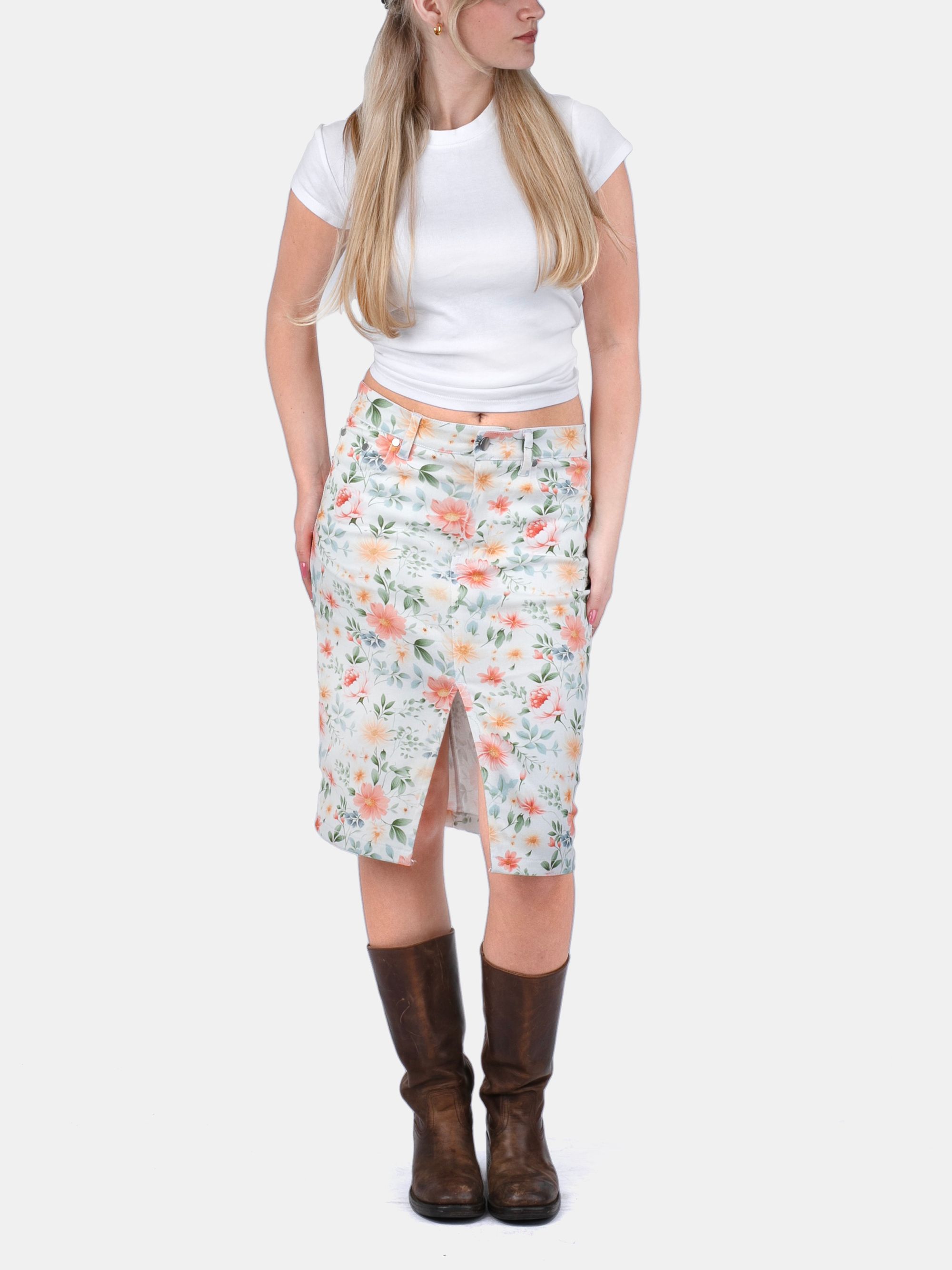 Custom Denim Skirts | Custom Printed Denim Skirts